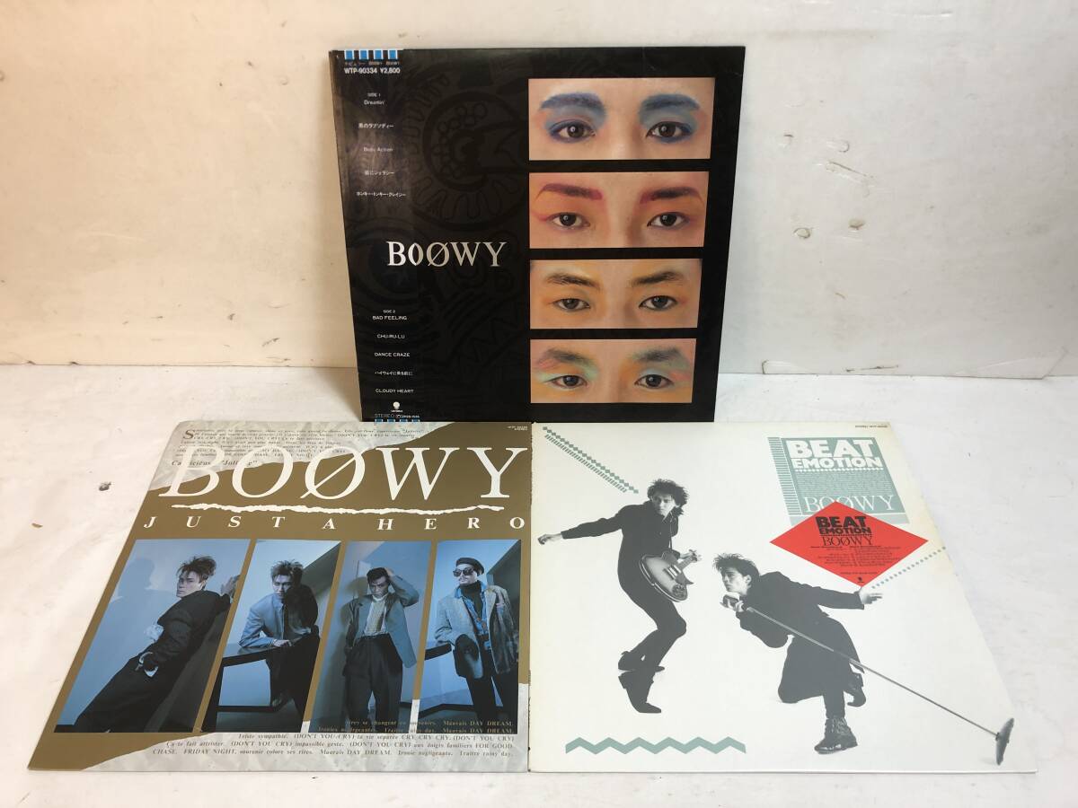 Yahoo!オークション - 50215S 帯付12inch LP BOOWY 3点セット BOOWY