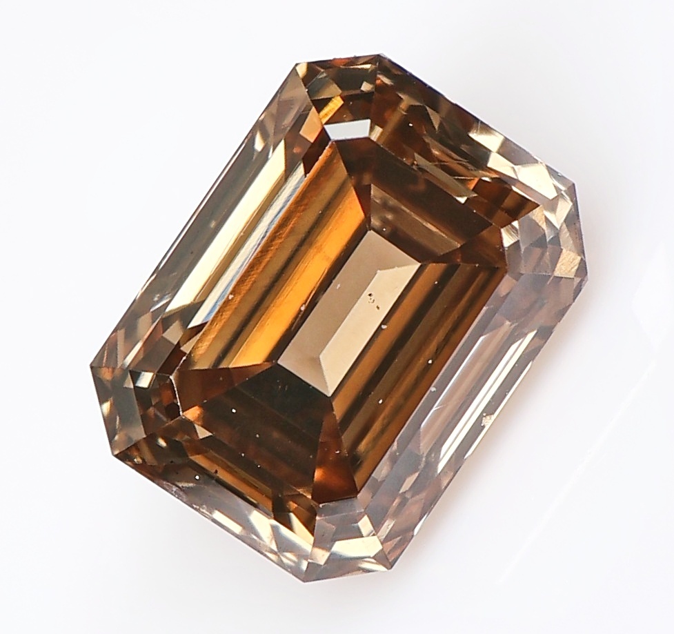 Yahoo!オークション - 【100円～】0.534ct 天然ダイヤ Fancy Deep Brow...