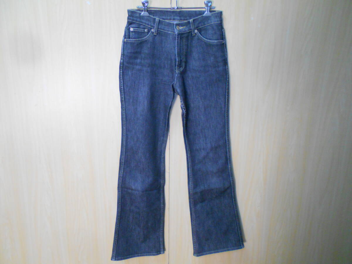 b665 B-Three 美脚 フレア ストレッチ ジーンズ B3 ビースリー size34 w実寸70cm 女性 グレー色 770051 ブーツカット デニムパンツ 7B(W27（約69cm ...