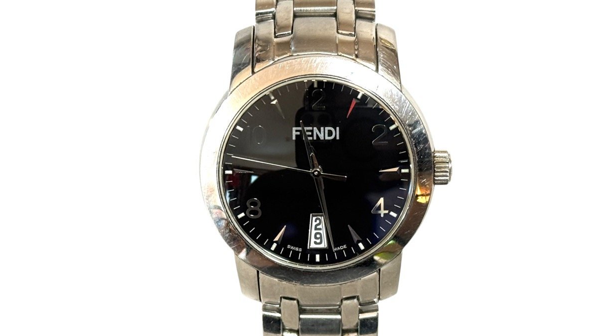 Yahoo!オークション - 1円 フェンディ 2100G 腕時計 ブラック文字盤 シ...