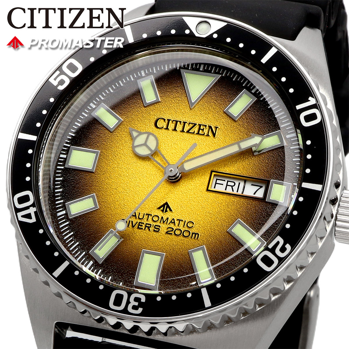 CITIZEN 腕時計 シチズン ウォッチ PROMASTER プロマスター 200m ダイバー 自動巻き メカニカル イエロー メンズ NY0120-01X 並行輸入品(シチズン)｜売買され ...