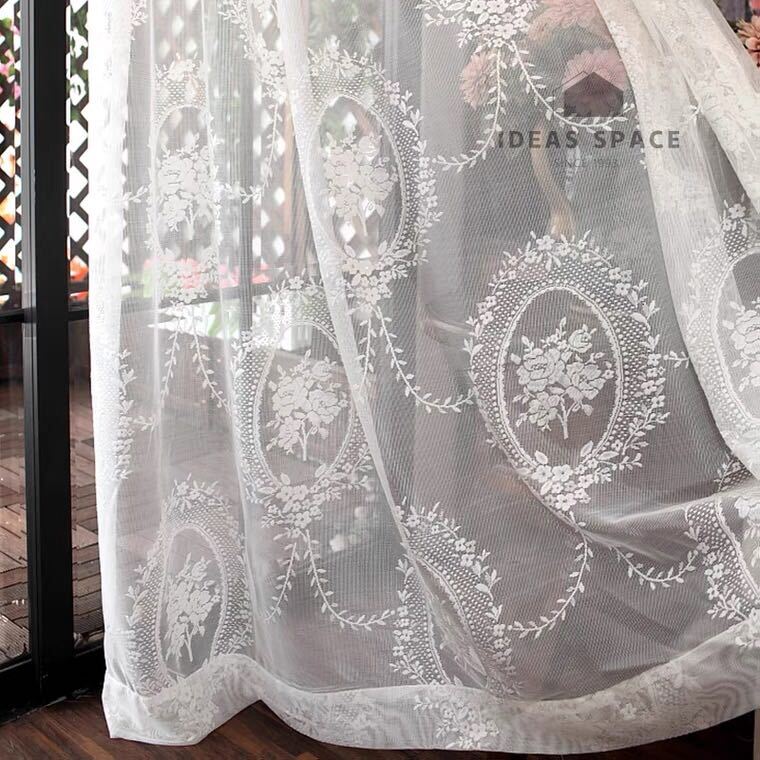 レースカーテン 幅100cm 丈176cm 刺繍 オシャレ 2枚入り 欧式 ホワイト 白 ゴージャス 既製品(丈135cm～)｜売買されたオークション情報、yahooの商品情報をアーカイブ公開 ...