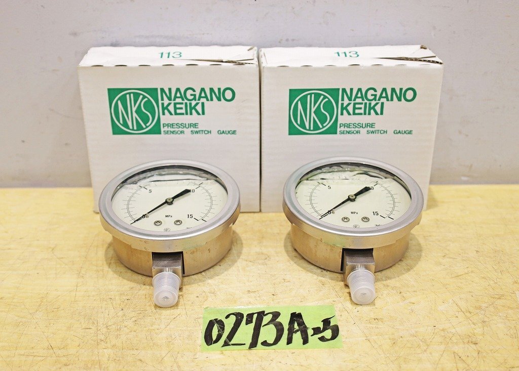 0273A25 保管品 NKS 長野計器 圧力計 GV42-133 15Mpa 2個セット グリセリン入圧力計 NAGANO KEIKI(測定器)｜売買されたオークション情報、yahooの商品 ...