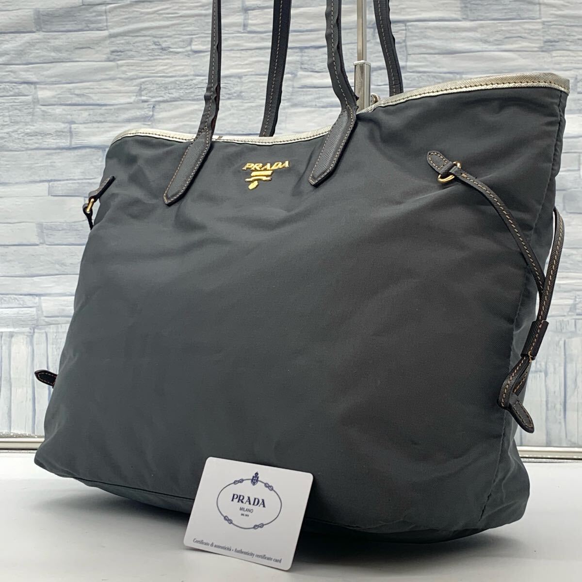 A4 入手困難 プラダ PRADA トートバッグ ロゴ金具 サフィアーノレザー BR4001 テスートナイロン 肩掛け ビジネス メンズ レディース 1円(トートバッグ)｜売買された ...