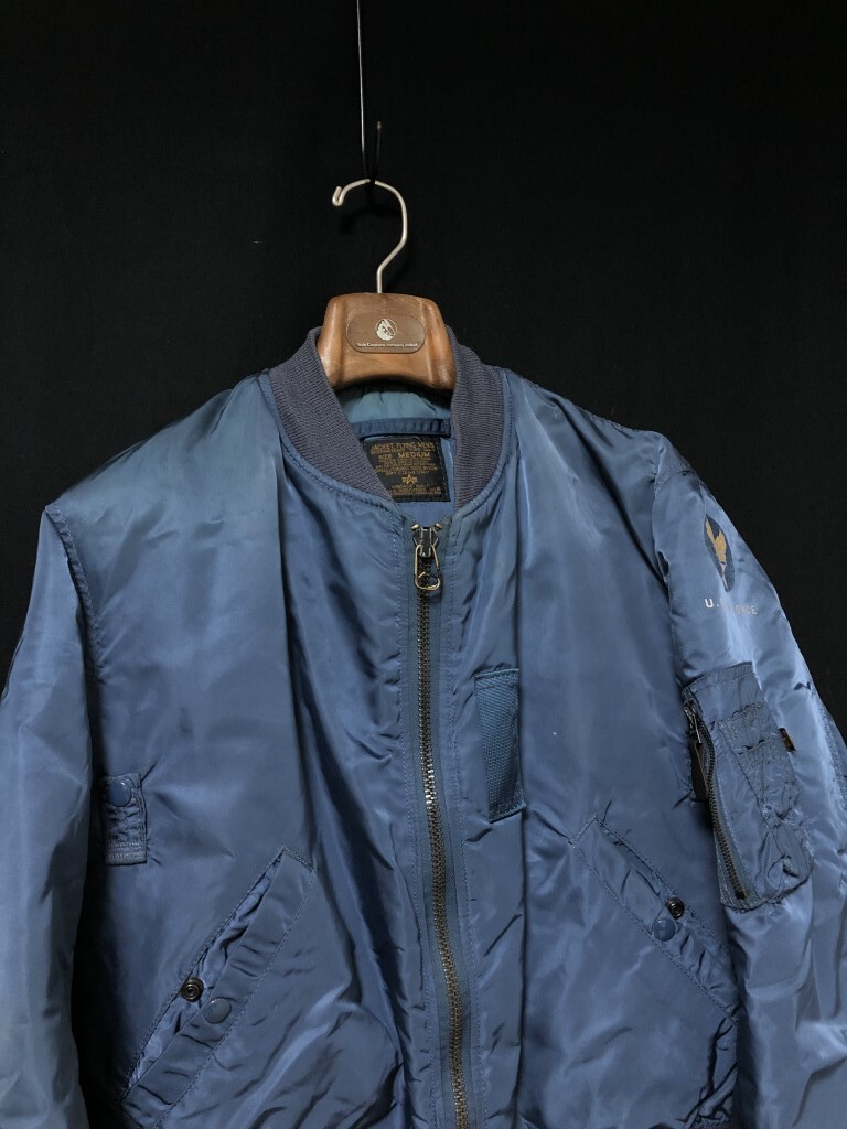 Yahoo!オークション - USA製 50s復刻 ALPHA INDUSTRIES アルファ 黒タ...