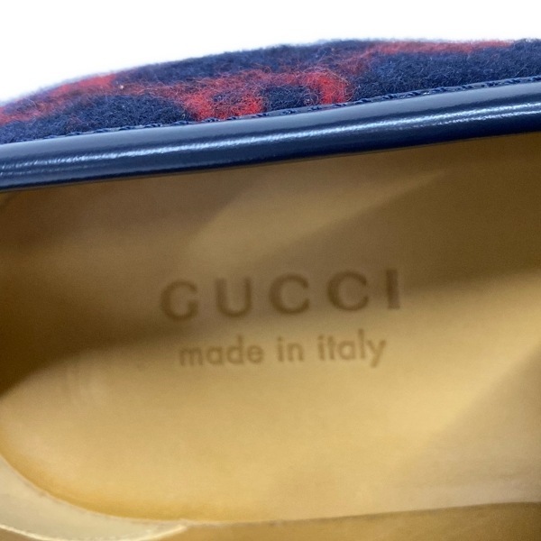Yahoo!オークション - グッチ GUCCI 7 ホースビット ウール ダークネイ...