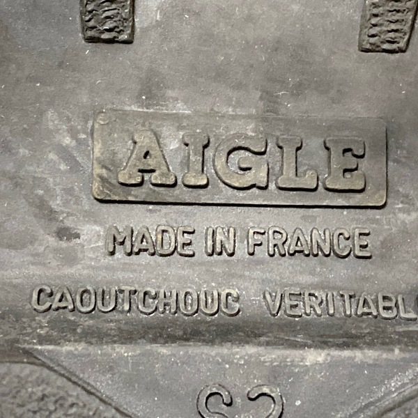 Yahoo!オークション - エーグル AIGLE レインブーツ 38 - ダークブラウ...
