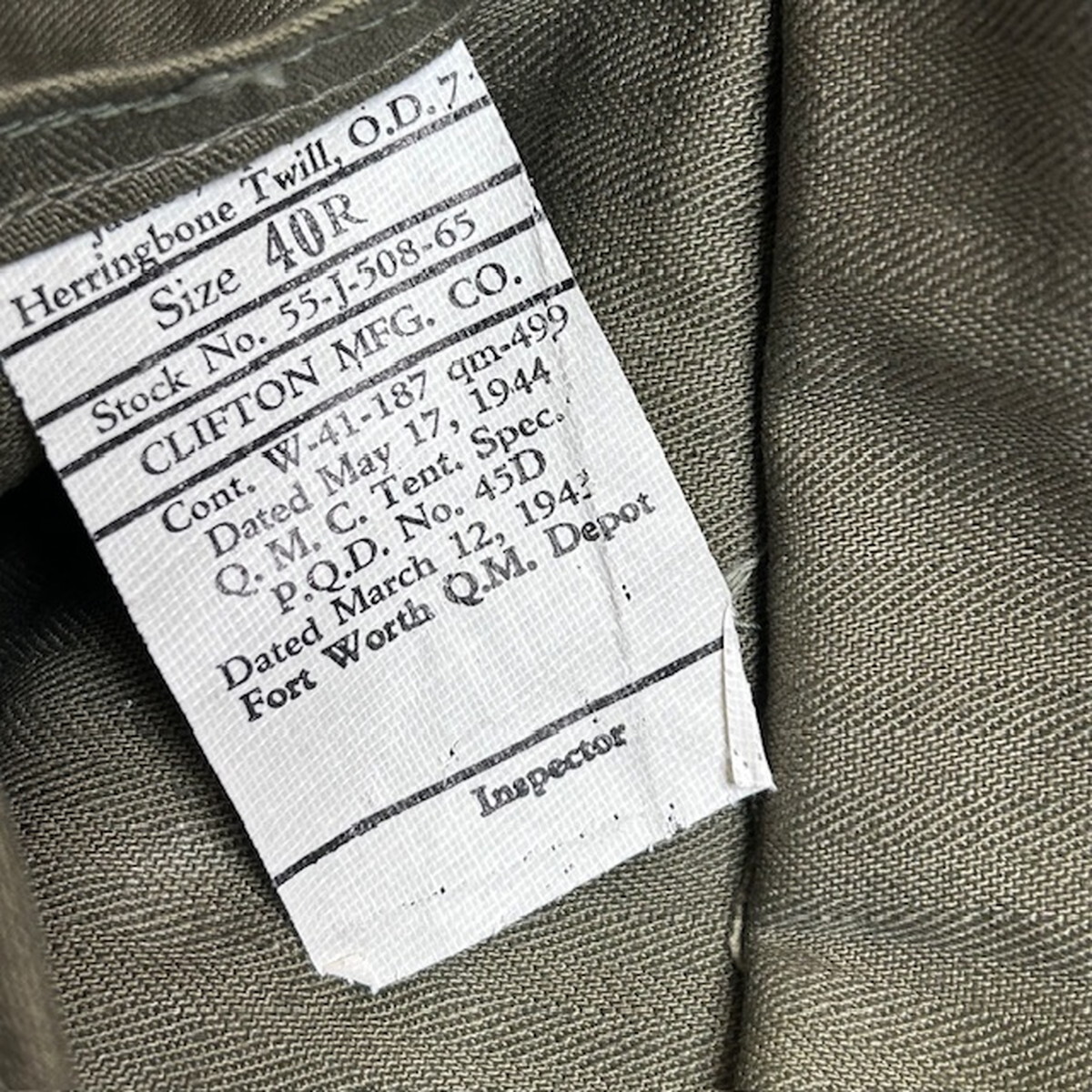 Yahoo!オークション - 40's U.S.Army M43 HBT jacket アメリカ軍 ヘリ...