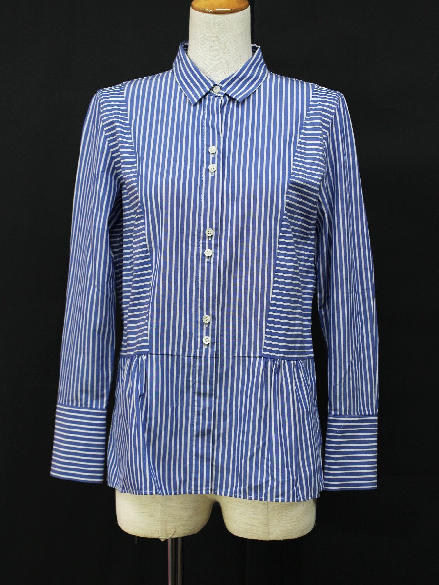 Yahoo!オークション - 美品 ANAYI/アナイ コットン100％ストライプ柄長...