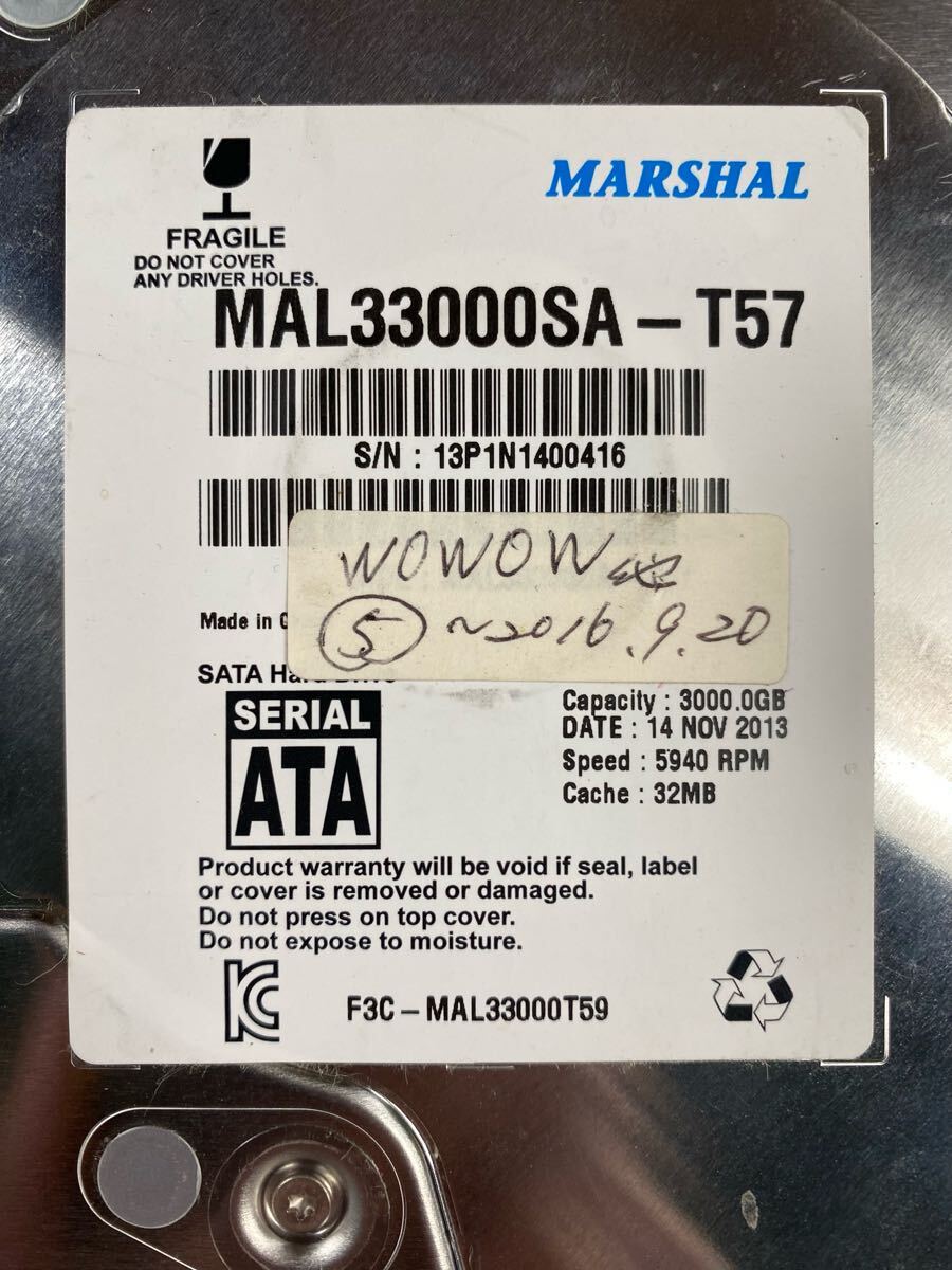 Yahoo!オークション - ハードディスク MARSHAL MAL33000SA-T57 Seagate...