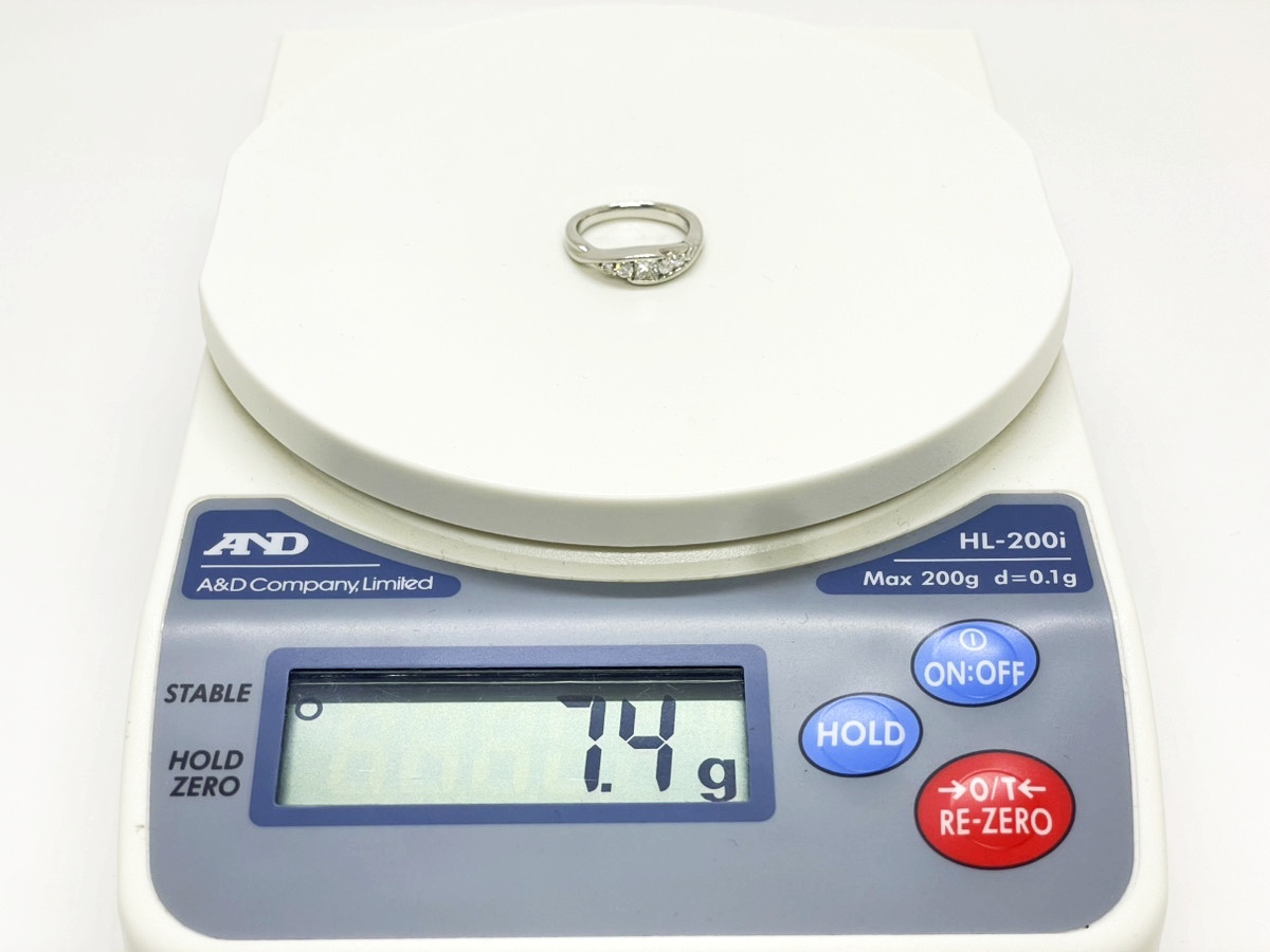 Yahoo!オークション - 【Pt900】プラチナ 5P ダイヤモンド 0.50ct 石 ...