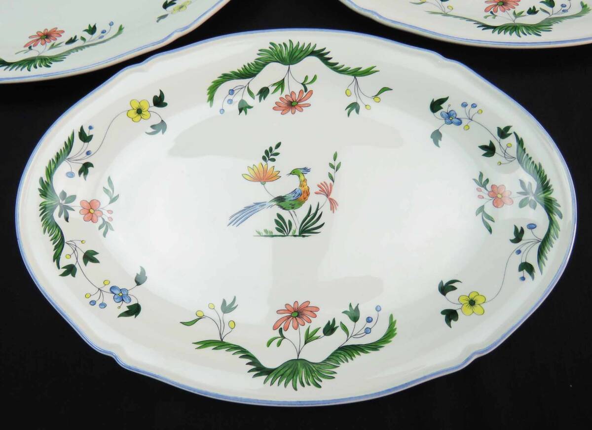 Yahoo!オークション - Gien ジアン フランス ディナーセット14点 難あ...