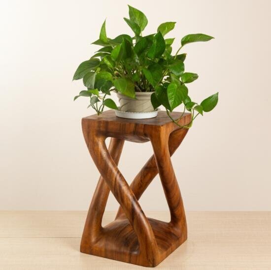 Yahoo!オークション - アンティーク調 レトロ チーク 木製 椅子 花台 ...