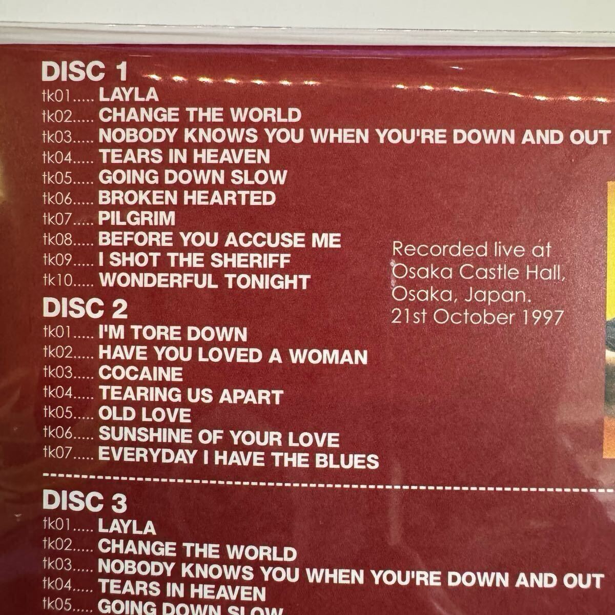 Yahoo!オークション - ERIC CLAPTON / TWO NIGHTS IN OSAKA CASTLE HAL...