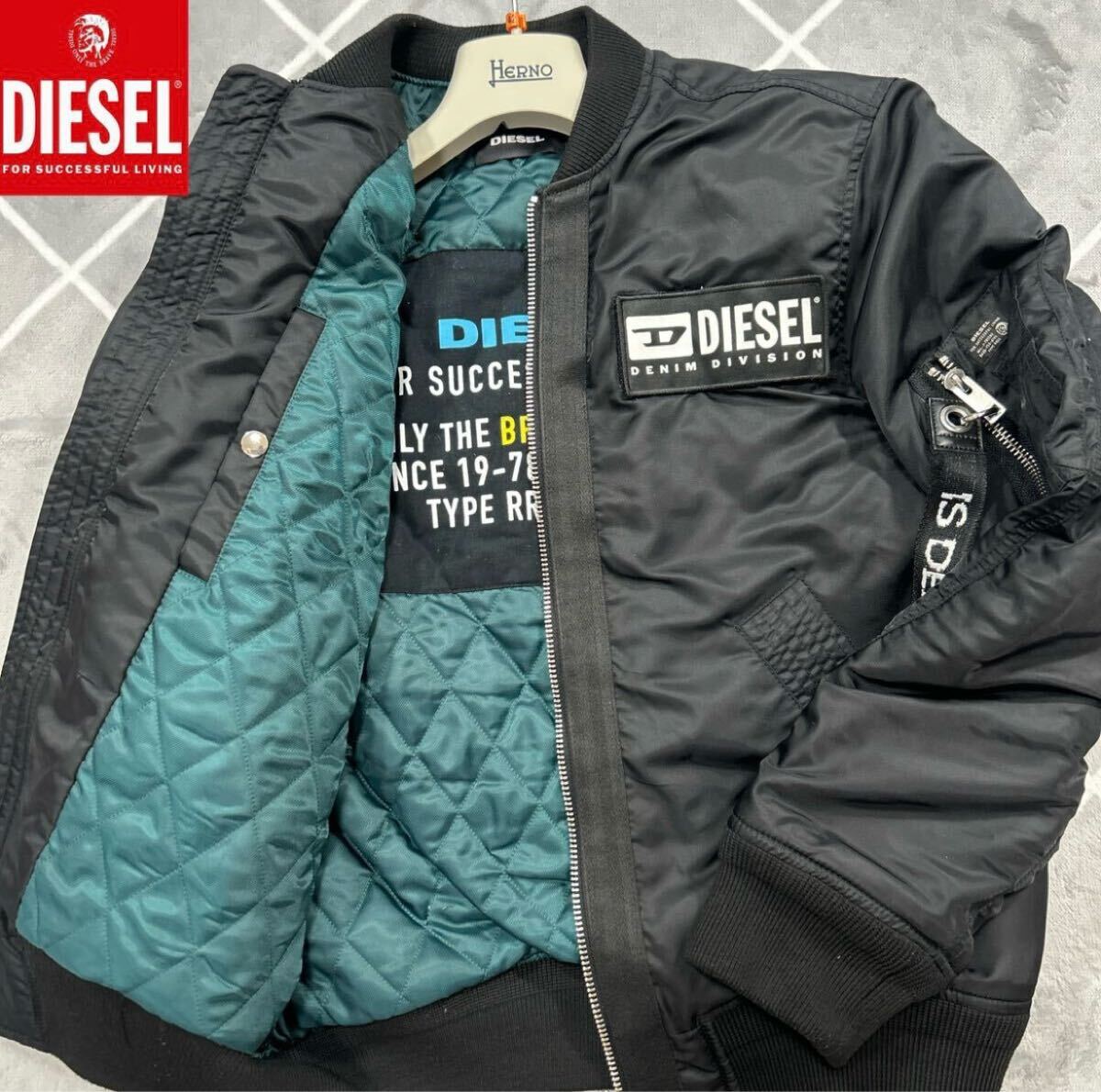 最高傑作XL 極 ディーゼル/DIESEL フライトジャケット XL相当 中綿キルティング MA1 胸ロゴ バックプリント 抜群の存在感 極上品(ジャンパー、ブルゾン)｜売買されたオークション ...