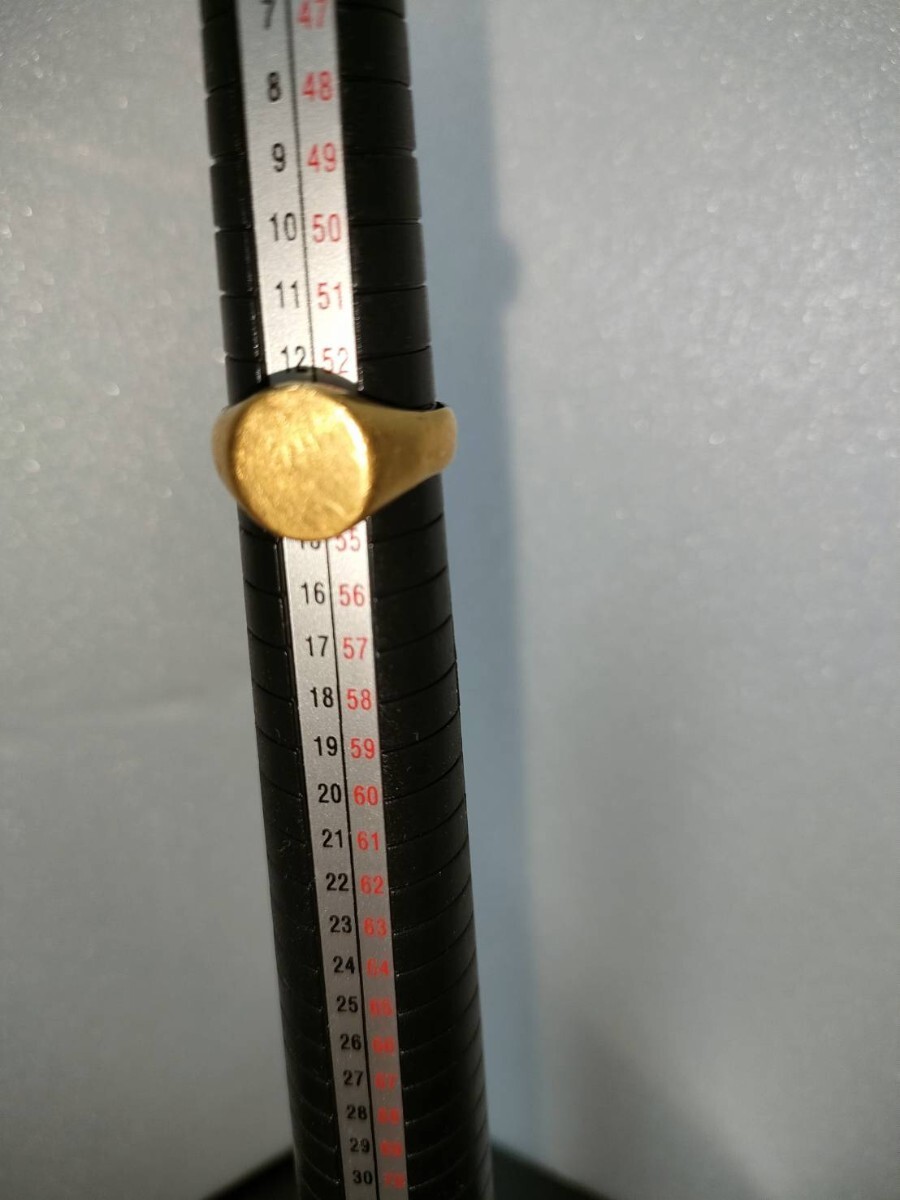 Yahoo!オークション - 純金 印台リング 10.0g 14号 金純 24K K24