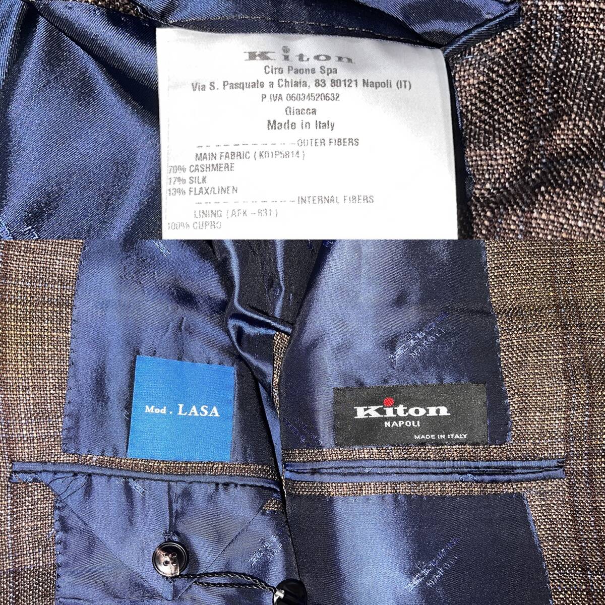 Yahoo!オークション - 96万 Kiton 世界頂点 カシミア70% シルク 総手縫...