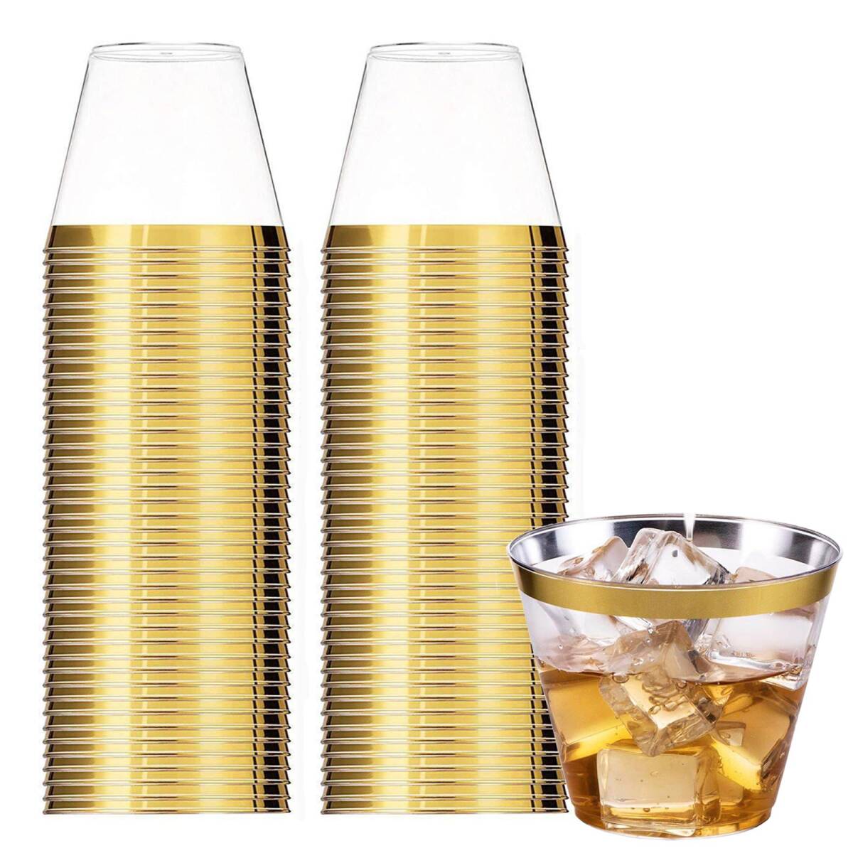 Yahoo!オークション - 50個 プラスチックカップ プラカップ 270ML 西洋...