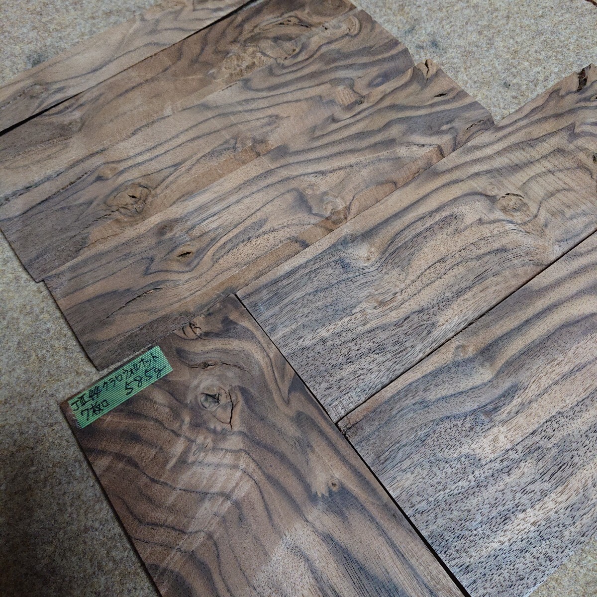 Yahoo!オークション - 希少銘木クラロウォルナット幅広薄板7枚口 585g