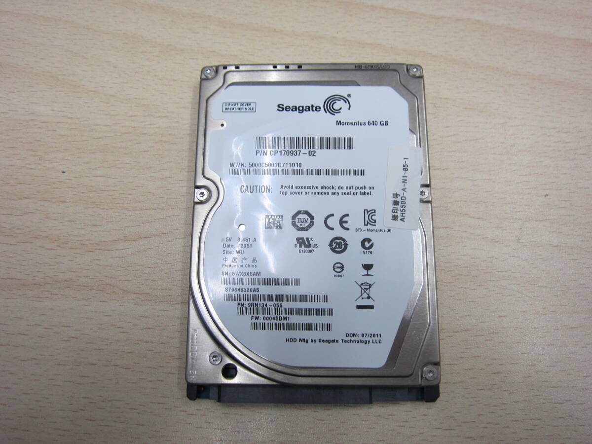 Yahoo!オークション - 2.5インチ内蔵SATAハードディスク 640G