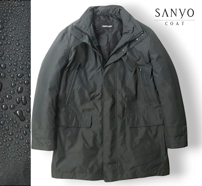 SANYO COAT サンヨーコート 三陽商会 高級 ダウン80％ 撥水シェル スタンドカラーダウンコート 黒 XL 参考価格￥99 000-(XLサイズ以上)｜売買されたオークション情報 ...