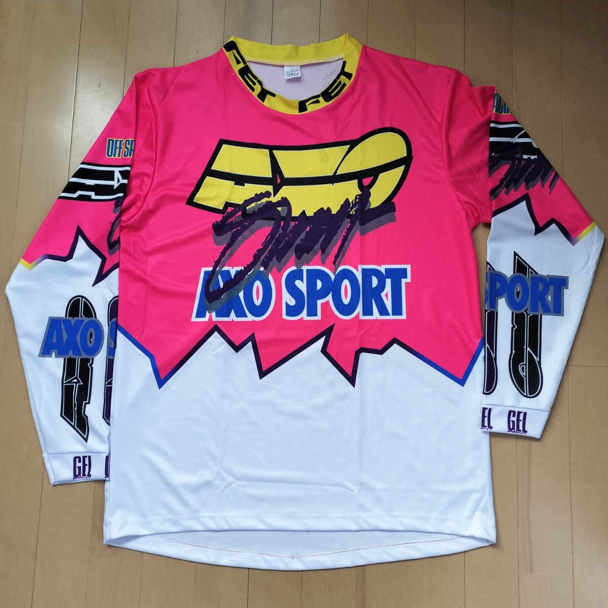 Yahoo!オークション - AXO SPORT ビンテージ柄 シャツ Lサイズ ピンク/...