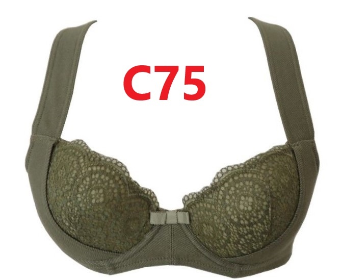Yahoo!オークション - C75・カーキ 「美姿勢ブラジャー」 ワイヤー入り...