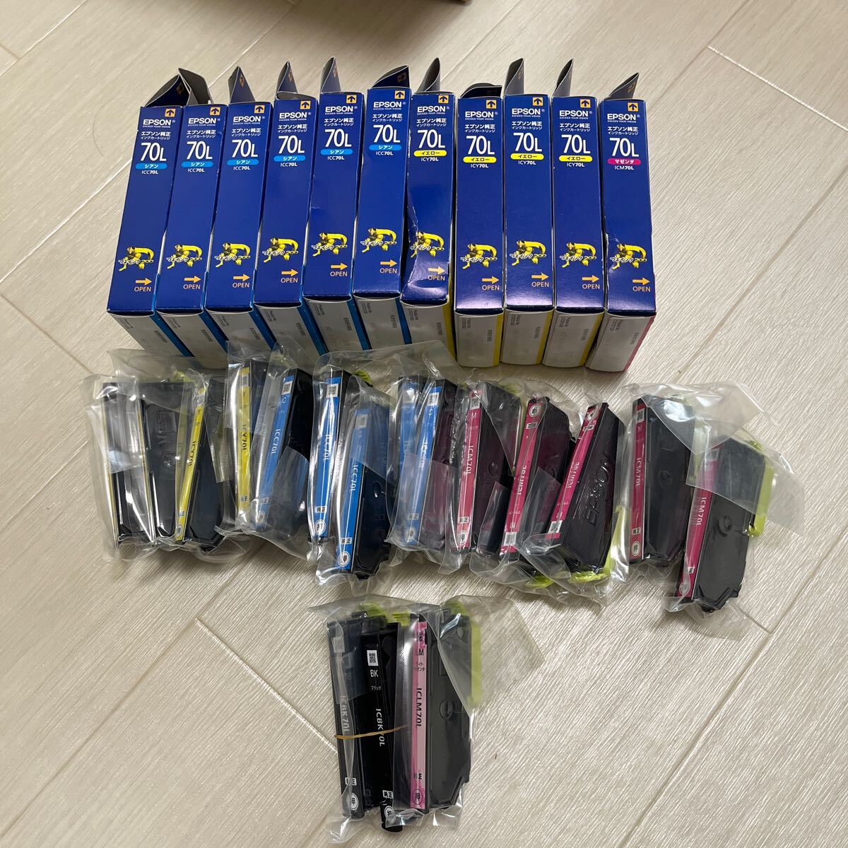 Yahoo!オークション - EPSON 純正インクカートリッジ まとめ売り シア...