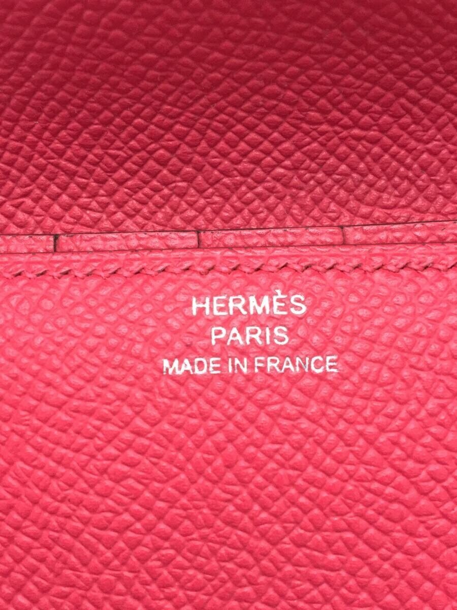HERMES◇クリック12/A刻印/2つ折り財布/レザー/RED/レッド HERMES◇クリック12/A刻印/2つ折り財布/レザー/RED/レッド