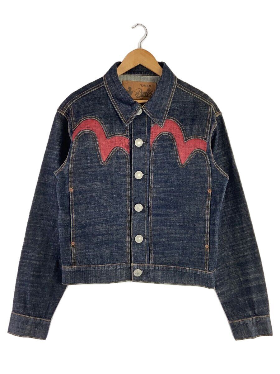 Yahoo!オークション - EVISU Gジャン/42/デニム/インディゴ/ビッグカモ...