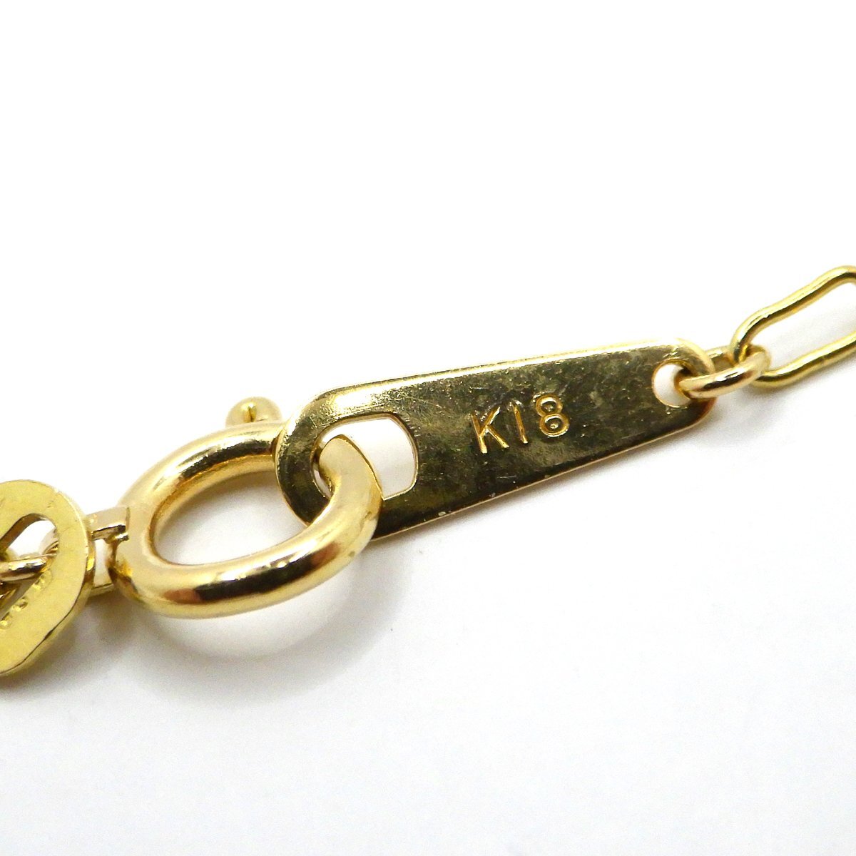 Yahoo!オークション - K18 デザイン ネックレス 1.9g 約41cm 約0.8mm