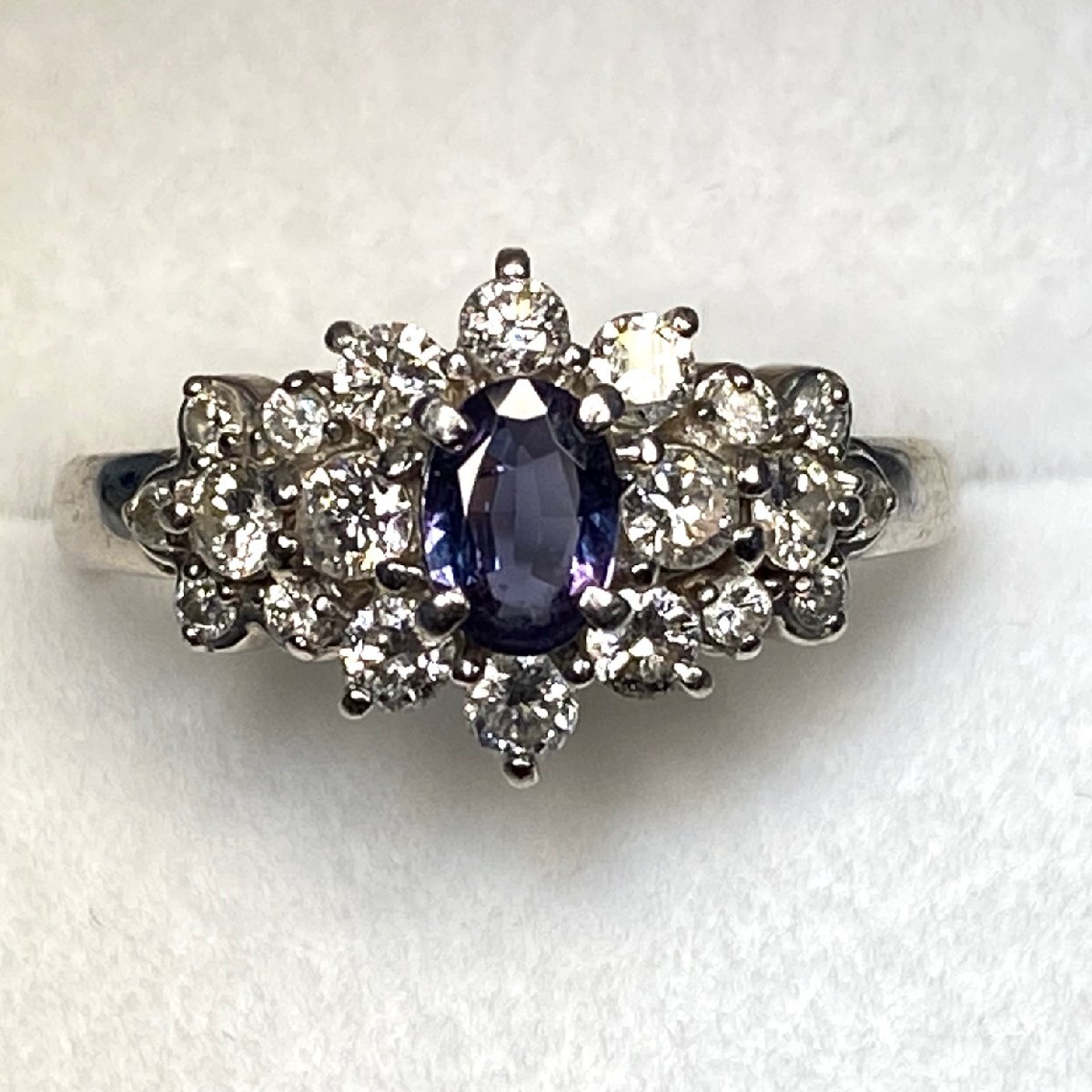 Yahoo!オークション - Pt900(プラチナ） アレキサンドライト0.26ct/ダ...