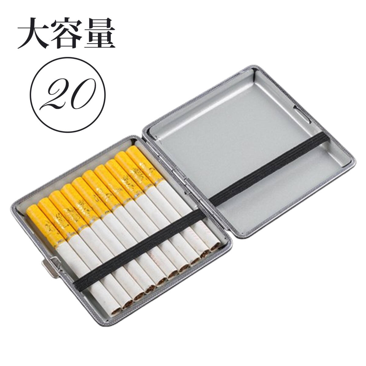 Yahoo!オークション - シガレットケース ブラックレザー調 タバコケー...