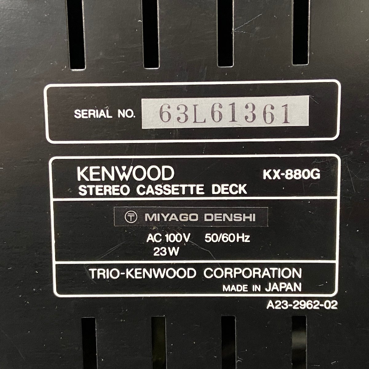 Yahoo!オークション - 【 C 】4565 KENWOOD KX-880G カセットデッキ ケ...