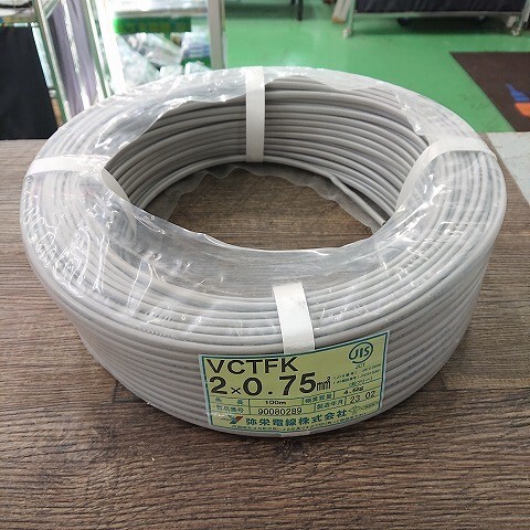Yahoo!オークション - 弥栄電線 VCTFK 2×0.75mm 100m