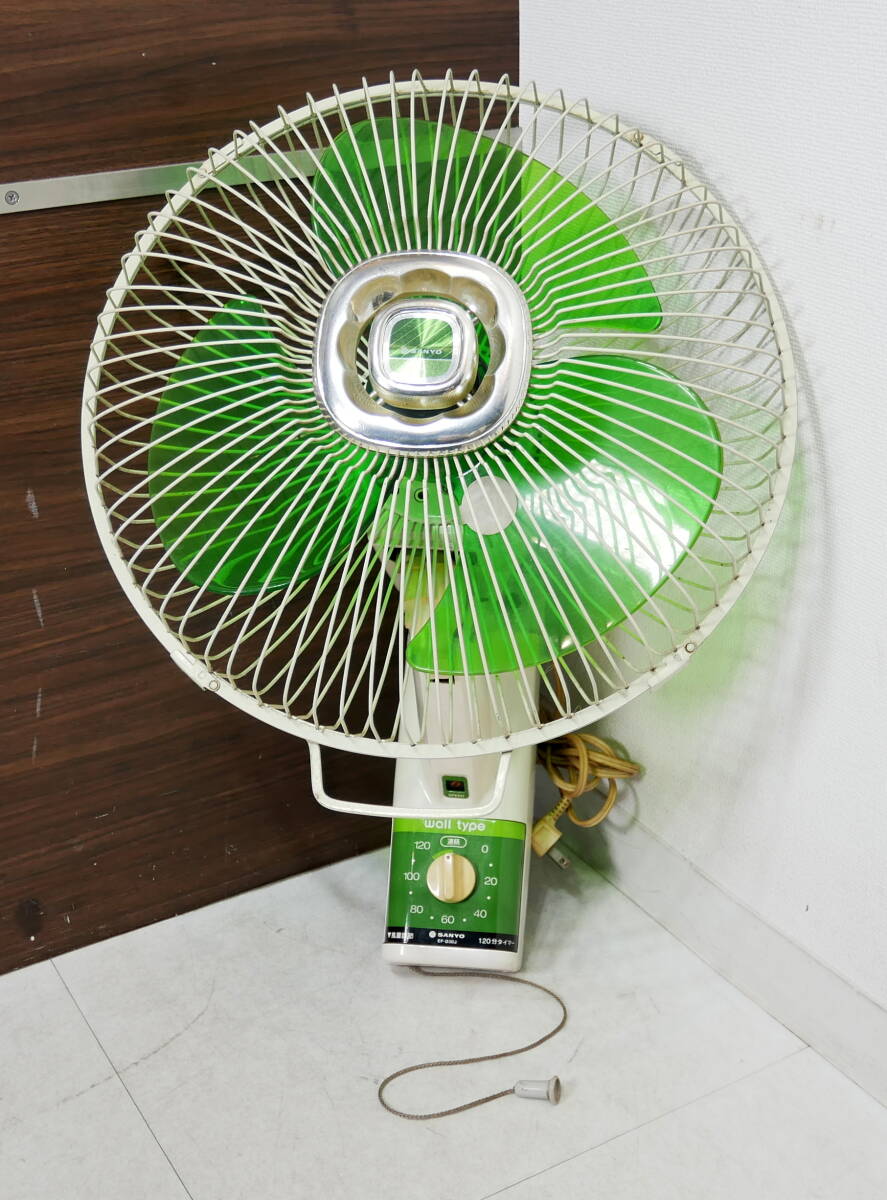 Yahoo!オークション - (R702-E9) 動作品 SANYO サンヨー 壁掛け扇風機...
