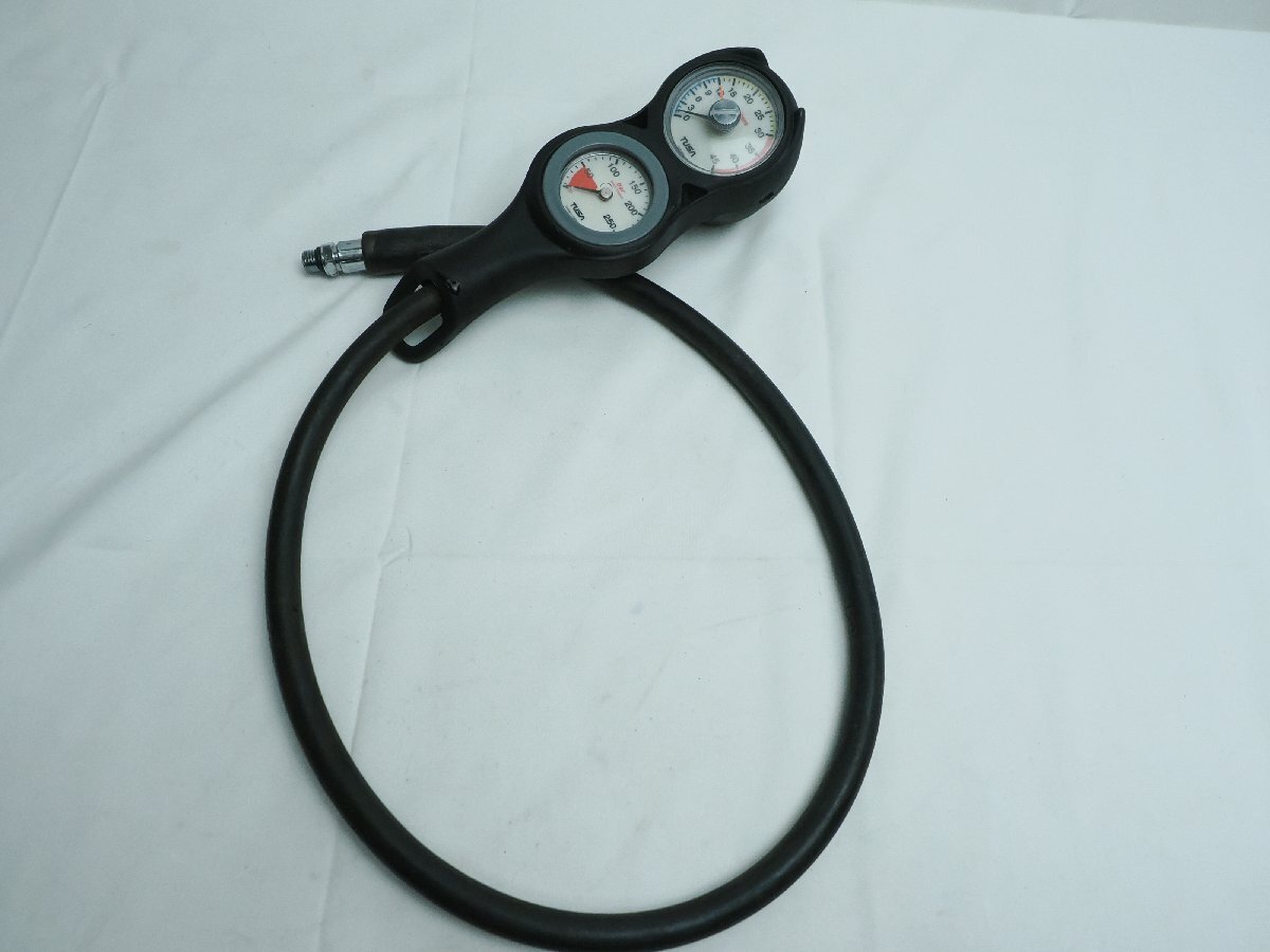 Yahoo!オークション - TUSA ツサ 3ゲージ (残圧計+水深計+コンパス) ラ...