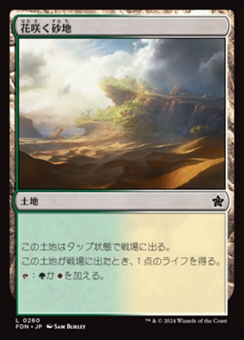 MTG 土地/日本語版 260 花咲く砂地/Blossoming Sands FOIL ファウンデーションズ FDN 土地C(土地)｜売買されたオークション情報、yahooの商品情報を ...