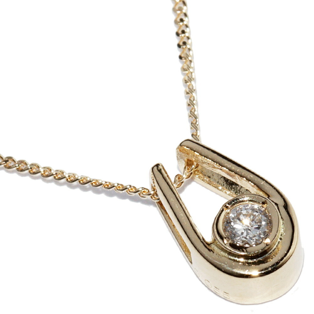 Yahoo!オークション - ペンダントネックレス K18YG ダイヤ0.055ct
