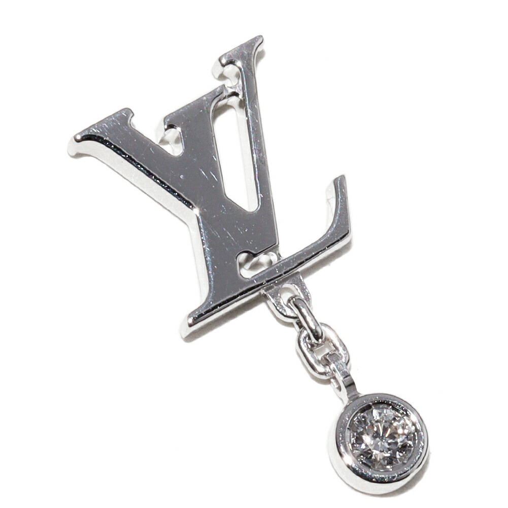 Yahoo!オークション - ルイヴィトン ピアス K18WG ダイヤ1P(0.03ct) ピ...