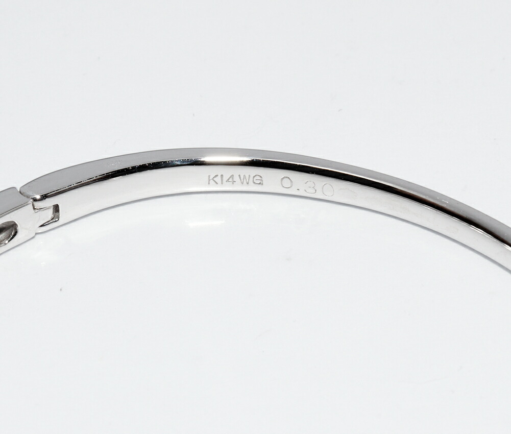 Yahoo!オークション - ブレスレット K14WG ダイヤ0.30ct