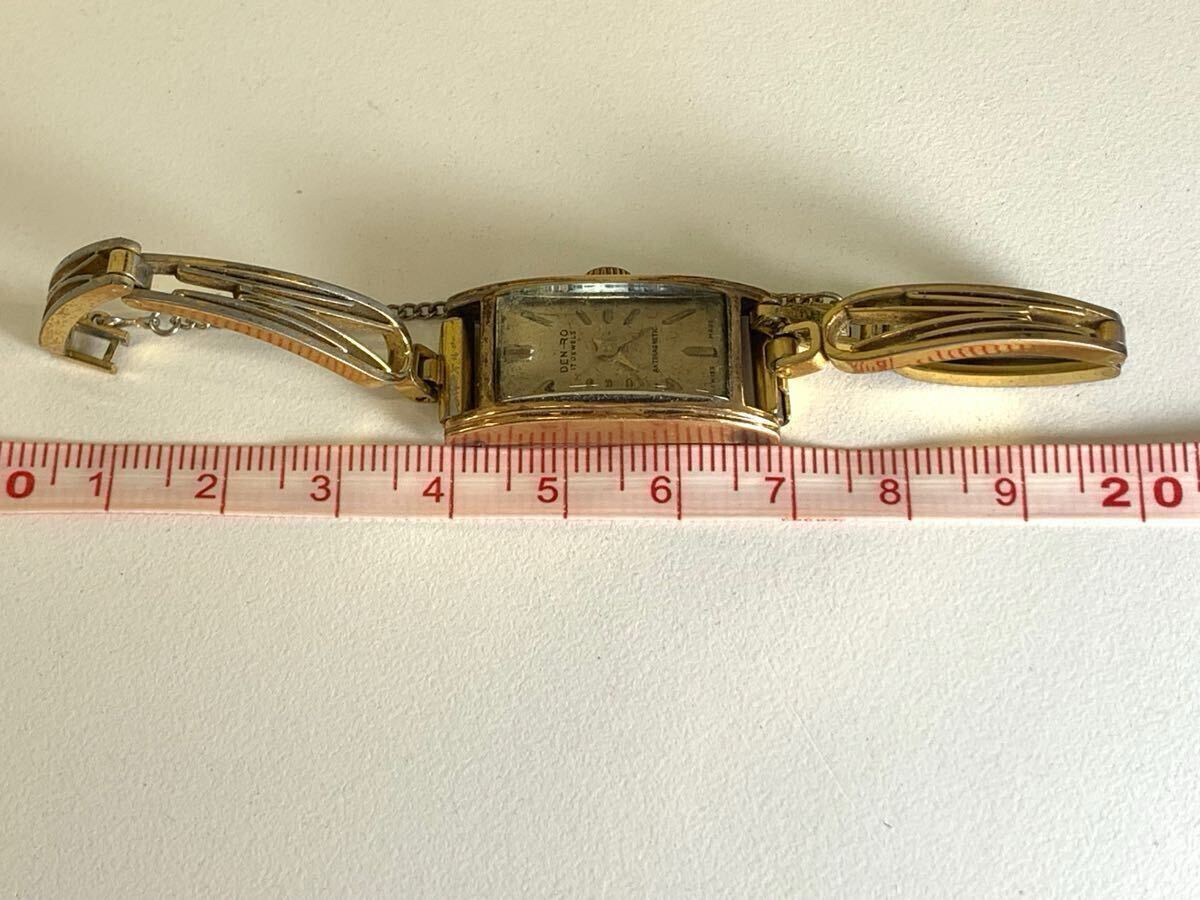稼働品】DEN-RO デンロ 18K 0.750 金時計 GOLD 16.7g レディース 稼働品】DEN-RO デンロ 18K 0.750 金時計 GOLD 16.7g レディース