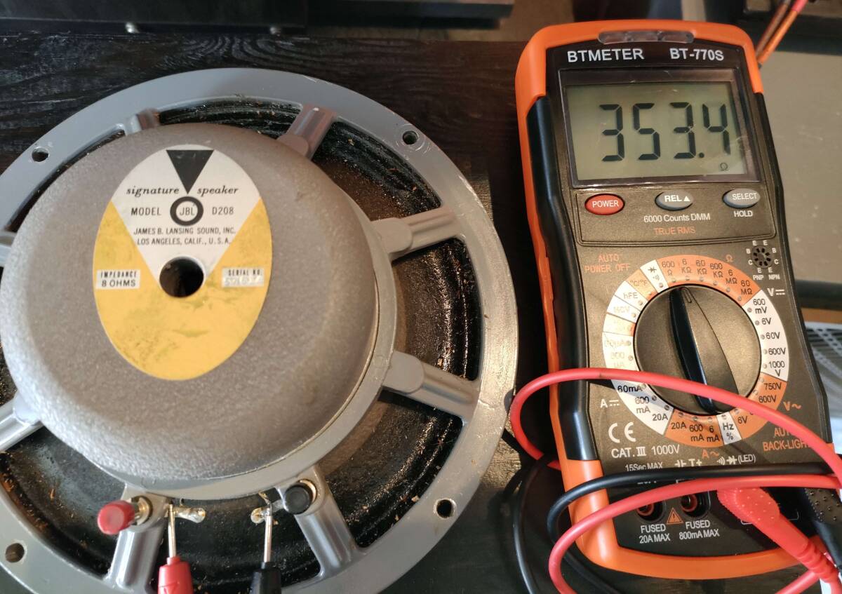 Yahoo!オークション - JBL D208 20cm フルレンジユニット 1本動作品 1...