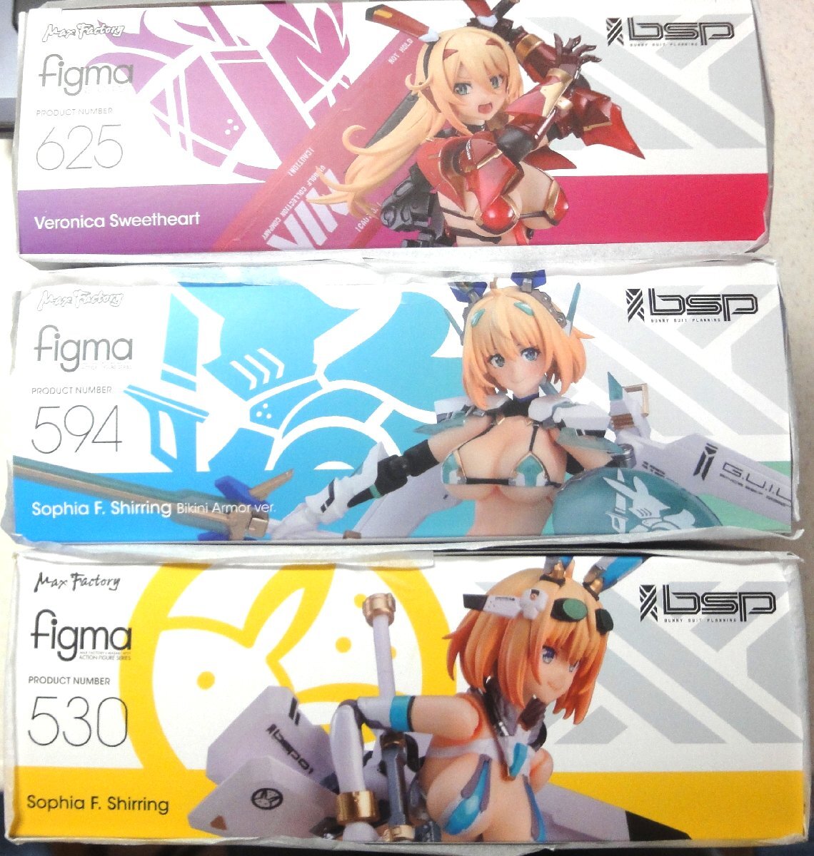 figma バニースーツ プランニング 3点セット ヴェロニカ・スイートハート / ソフィア・F・シャーリング / ビキニアーマーVer. 新品未開封品