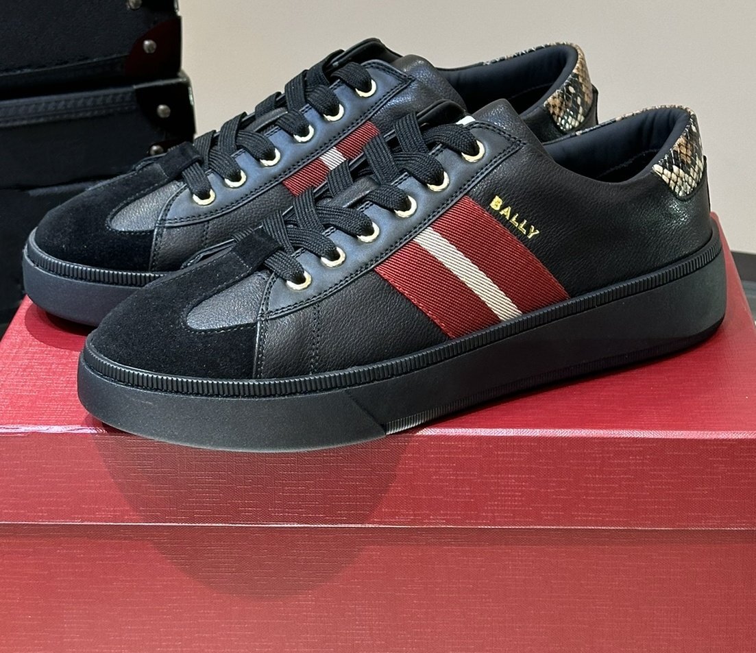 Yahoo!オークション - 未使用 Bally（バリー）スニーカー メンズ ブラ...