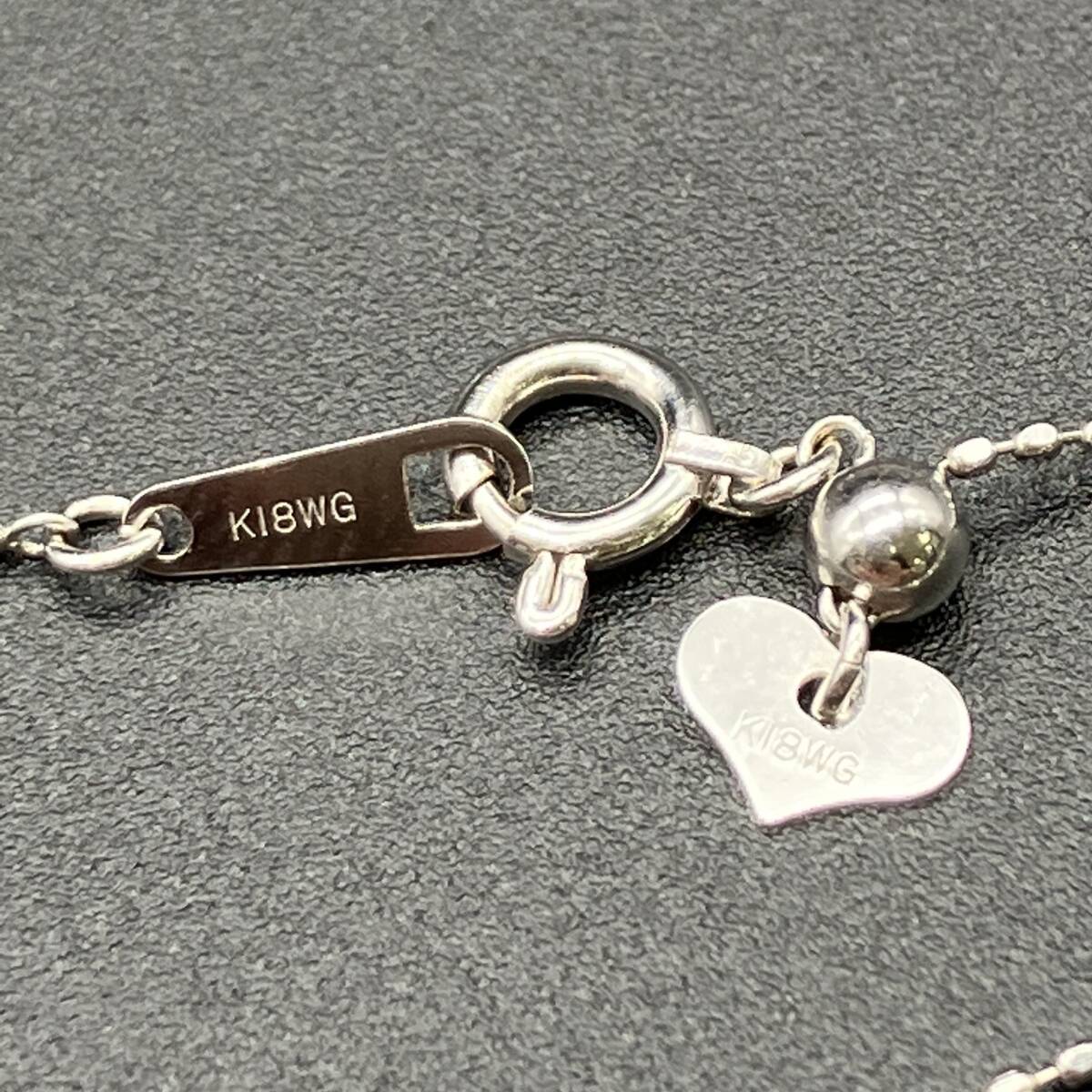 Yahoo!オークション - K18WG K18 D0.4ct 45cm 総重量3.8g ダイヤモンド...
