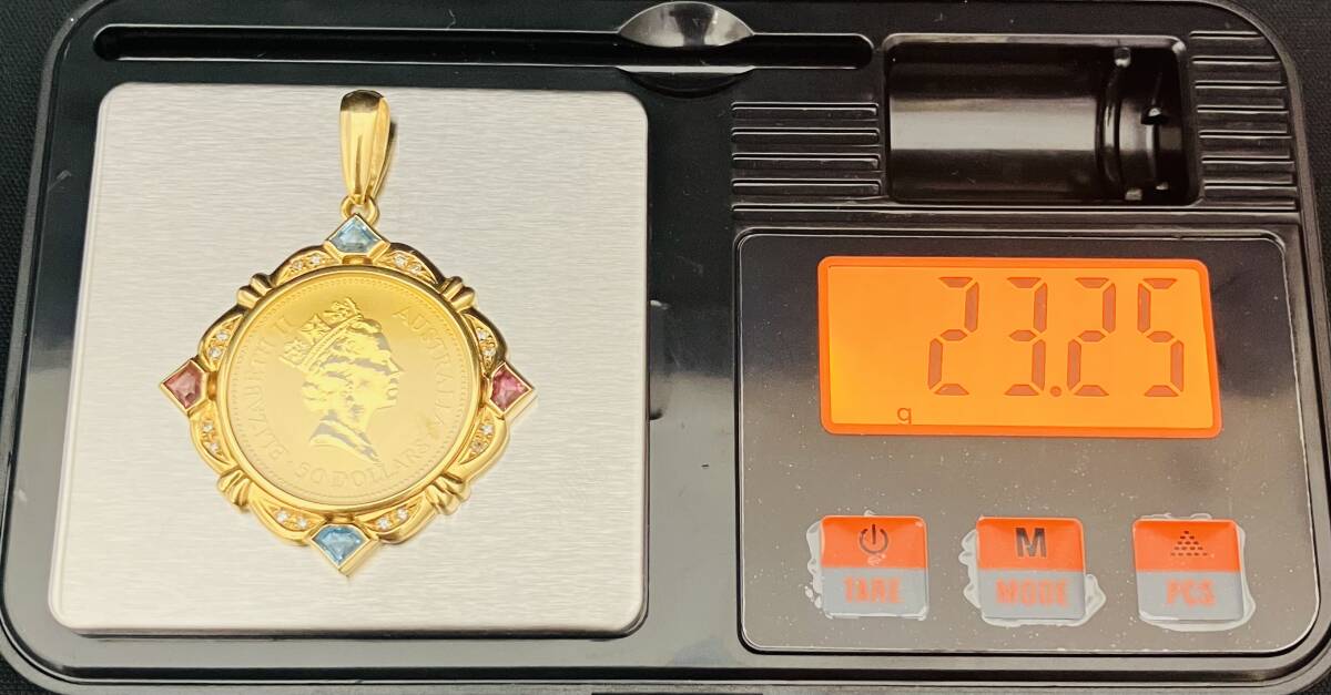 Yahoo!オークション - K24 ／K18 ／ 1/2oz ／ガラス付き／トルマリン・...