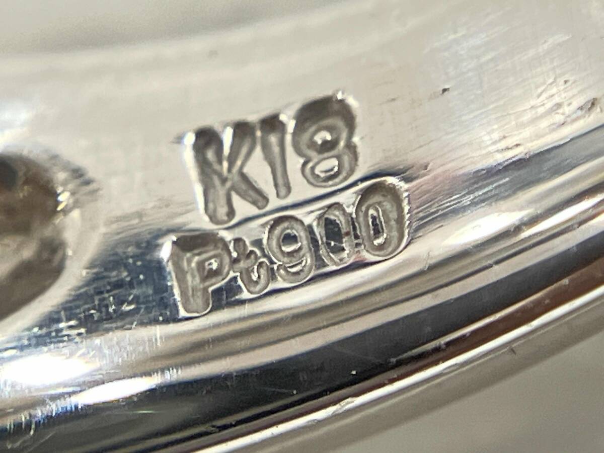 Yahoo!オークション - Pt900 K18 #14.5 8.3g ダイヤ1.00ct デザインリ...