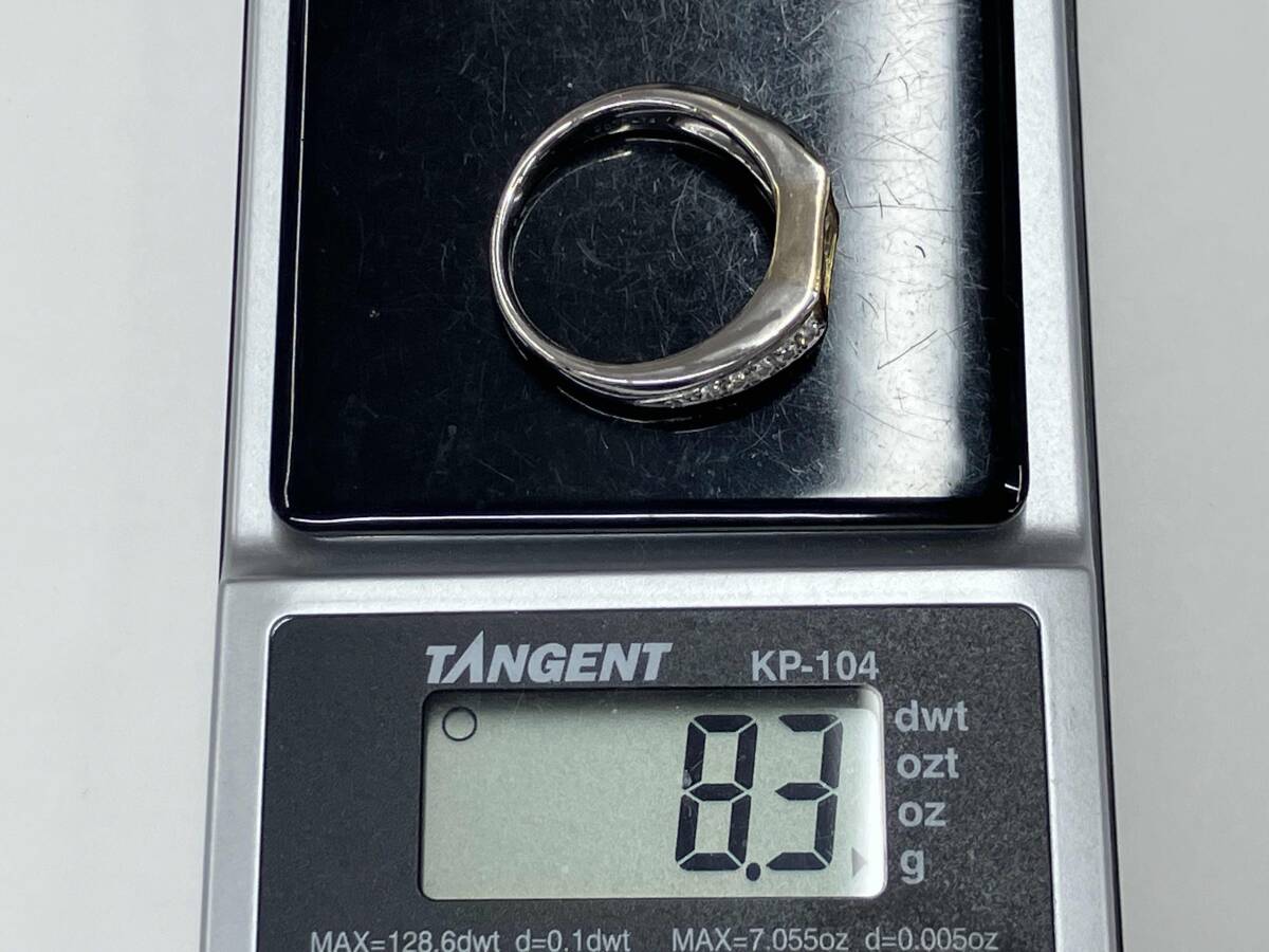 Yahoo!オークション - Pt900 K18 #14.5 8.3g ダイヤ1.00ct デザインリ...