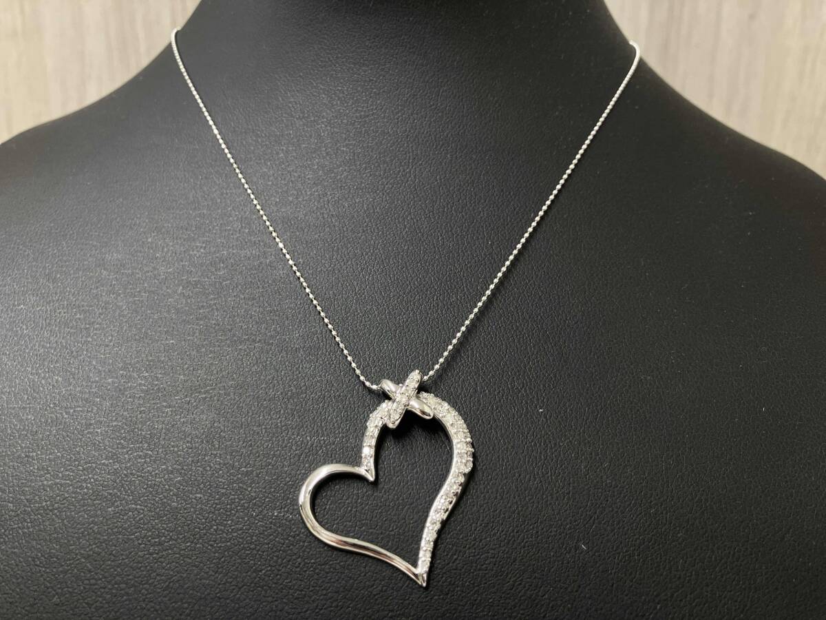 Yahoo!オークション - 【簡易鑑別書付】K14WG 総重量約3.5g ダイヤ0.35...